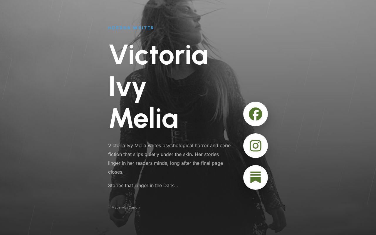 Victoria Ivy Melia- Horror Writer